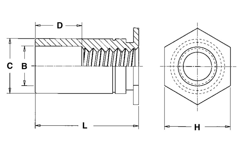 Thru-Hole Threaded Standoffs for Installation into Stainless Steel ...